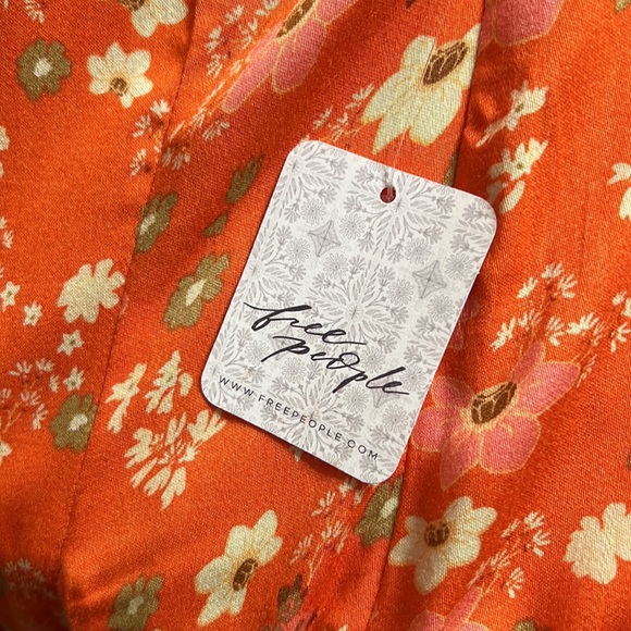 Free People | Dresses | Free People It Takes Two Wrap Dress In Peach Combo | Poshmark